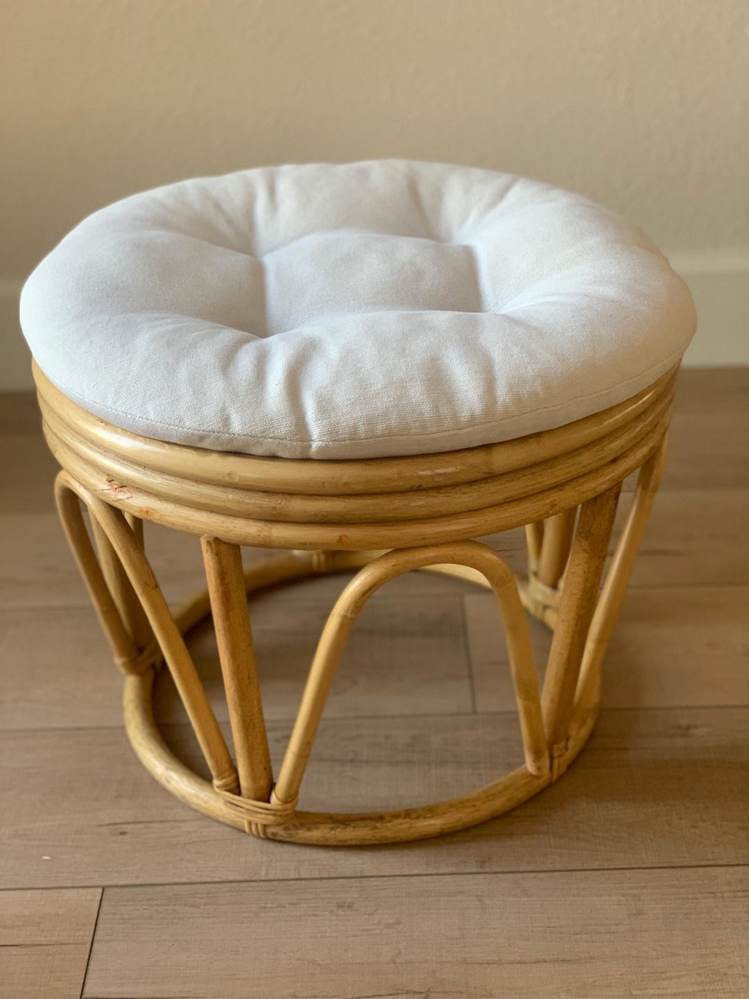 Mid Century Modern MCM Vintage Bamboo Ottoman Footstool Bench W/ Pad - Etsy