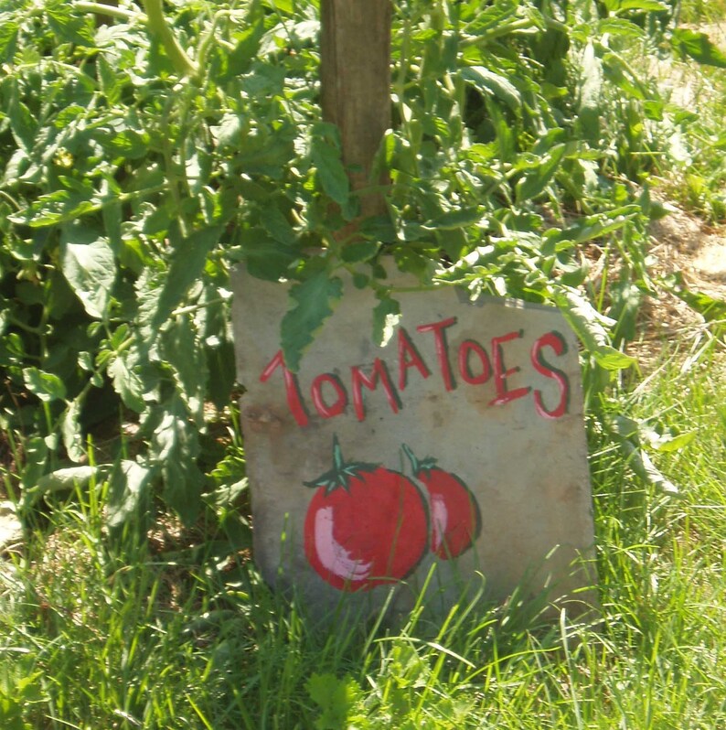 Tomato Garden Slate Sign - Etsy