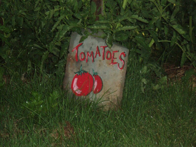 Tomato Garden Slate Sign - Etsy
