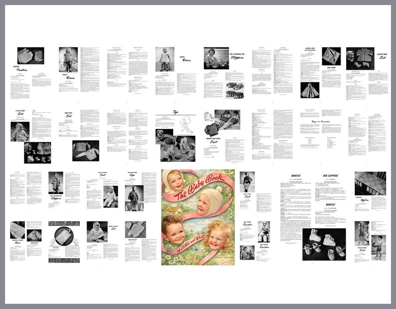 Vintage Knit & Crochet Baby Patterns PDF - Etsy