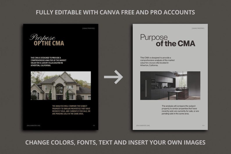 CMA Editable Canva Template, Comparative Market Analysis, Realtor ...