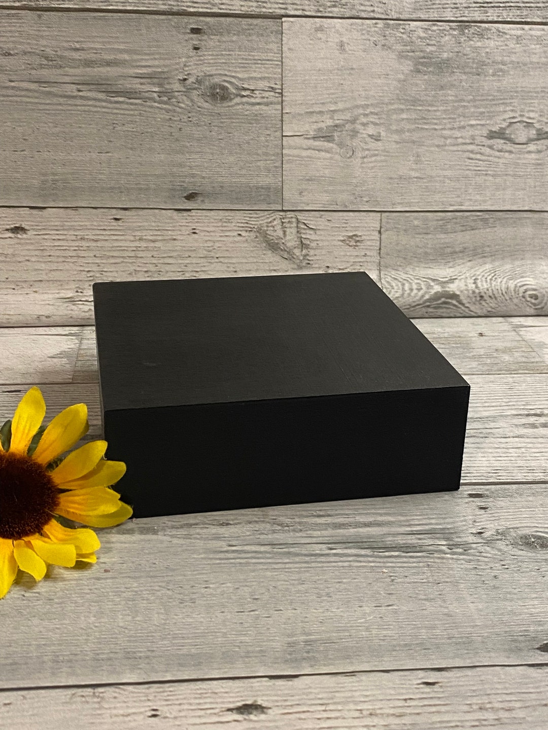 Small Wood Box Riser Box Black Wood Riser Small Wooden Farmhouse Box ...