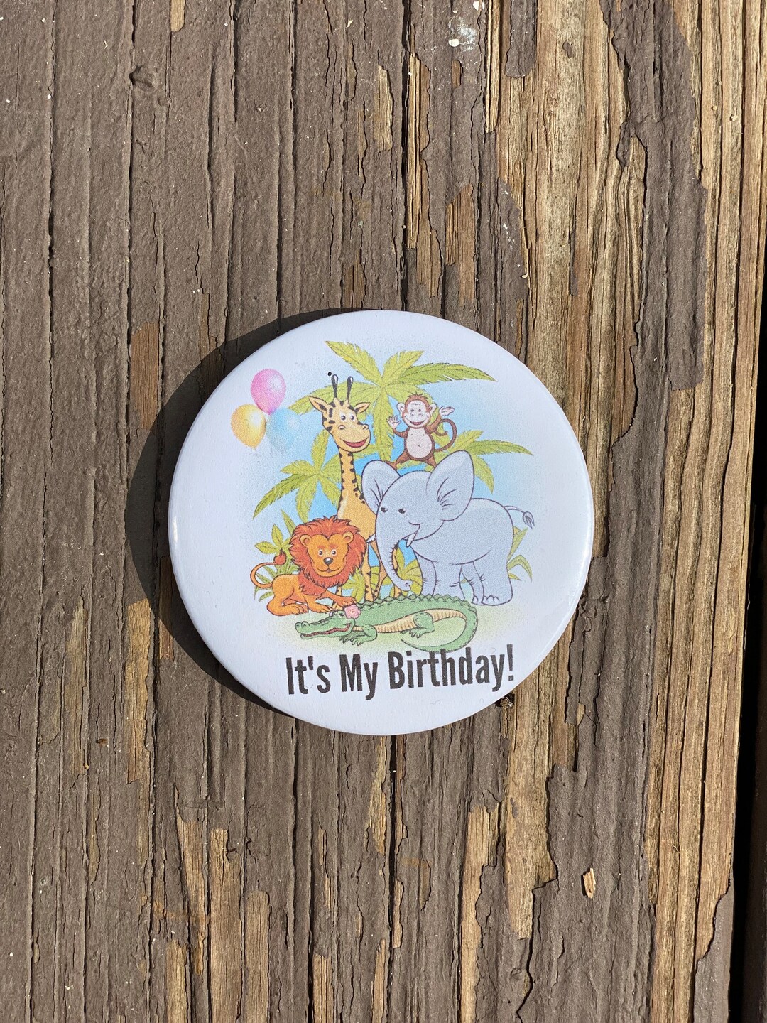 Zoo Birthday Button Animal Birthday Button Zoo Animal Birthday Decor ...
