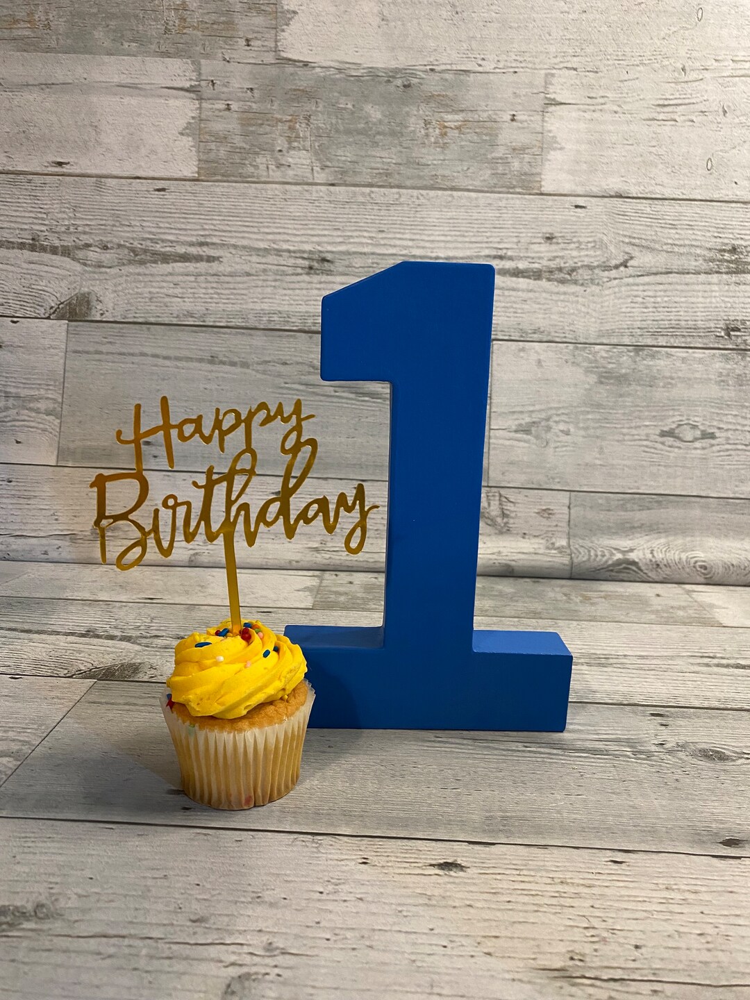 Number One First Birthday Photo Prop Paper Mache First Birthday Table ...