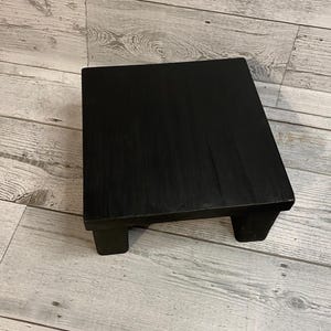Tall Black Riser Square Riser With Tall Legs Pedestal Wood Pedestal ...