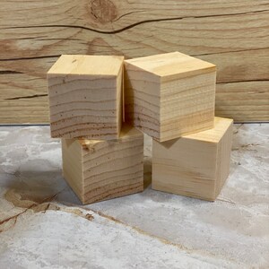 Wood Blank Block Diy Wood Craft Blocks 1.5x1.5 Inch Block Tier Tray ...