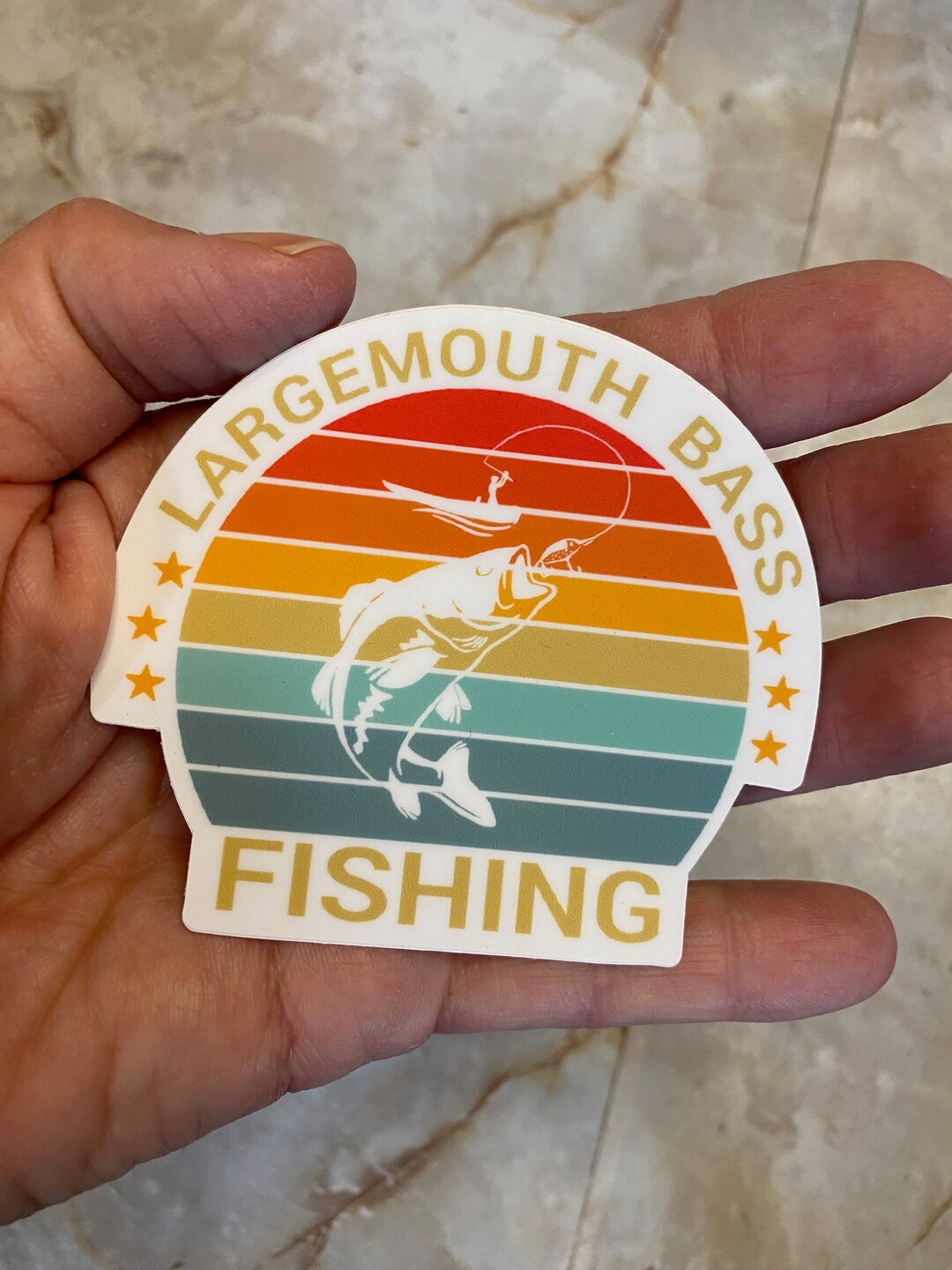 Largemouth Bass Vinyl Sticker Fishing Largemouth Bass Sticker Fishing ...
