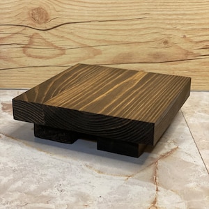 Square White Riser 5.5x5.5x1.5 Inch Country Riser Farmhouse Style Stand ...