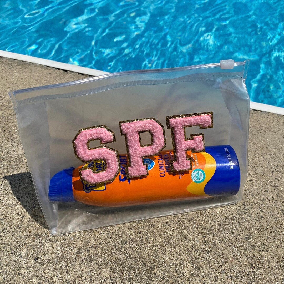 Beach Pouch Sun Lotion Clear Pouch Holder for Make up Bag Toiletries ...