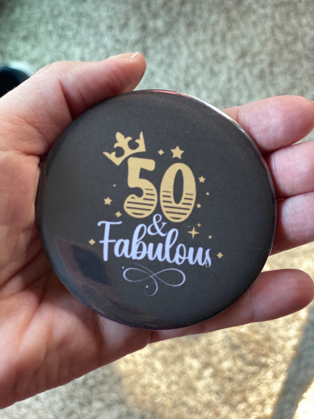 Button 50th Birthday Pinback 50 Birthday Pin Milestone Year Party ...