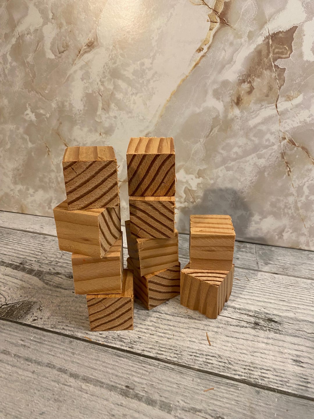 Small Wood Unfinished Block Diy Wood Craft Block 1.25x1.25 Inch Block ...