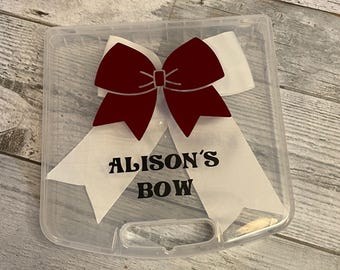 Personalized Cheer Bow Case, Cheerleader Bow Case, Cheer Bow Box, Cheer ...