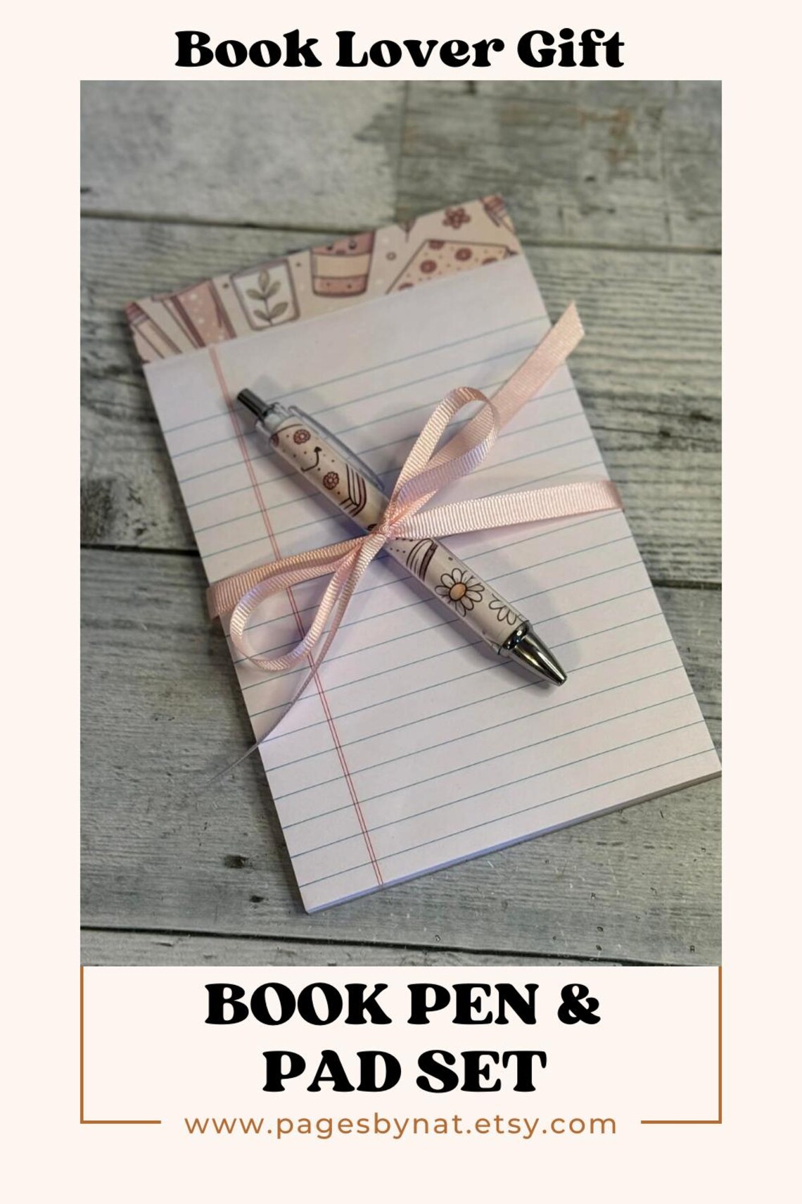 Bookish Pen and Pad Gift Set Book Lover Easter Basket Filler Book ...