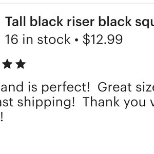 Tall Black Riser Square Riser With Tall Legs Pedestal Wood Pedestal ...
