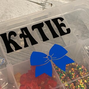 Snackle Box Cheer Bow Travel on the Go Snack Box Personalized Snackle ...