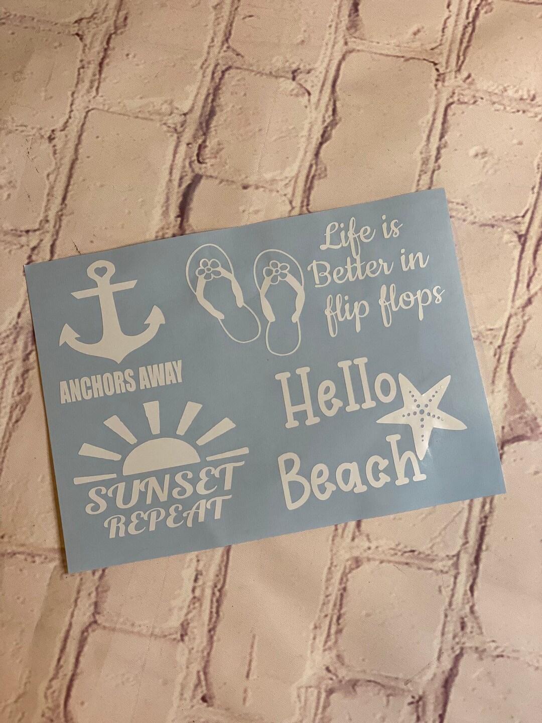 Beach Decals for Car Window Summer Car Decal Summer Laptop Decals Beach ...