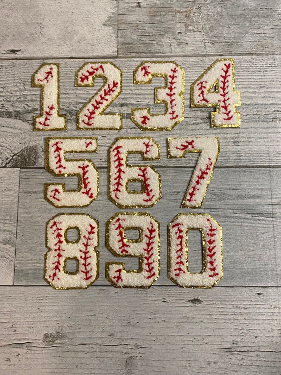 Baseball Number Iron on Patch Numbers for Hat Baseball Varsity Number ...