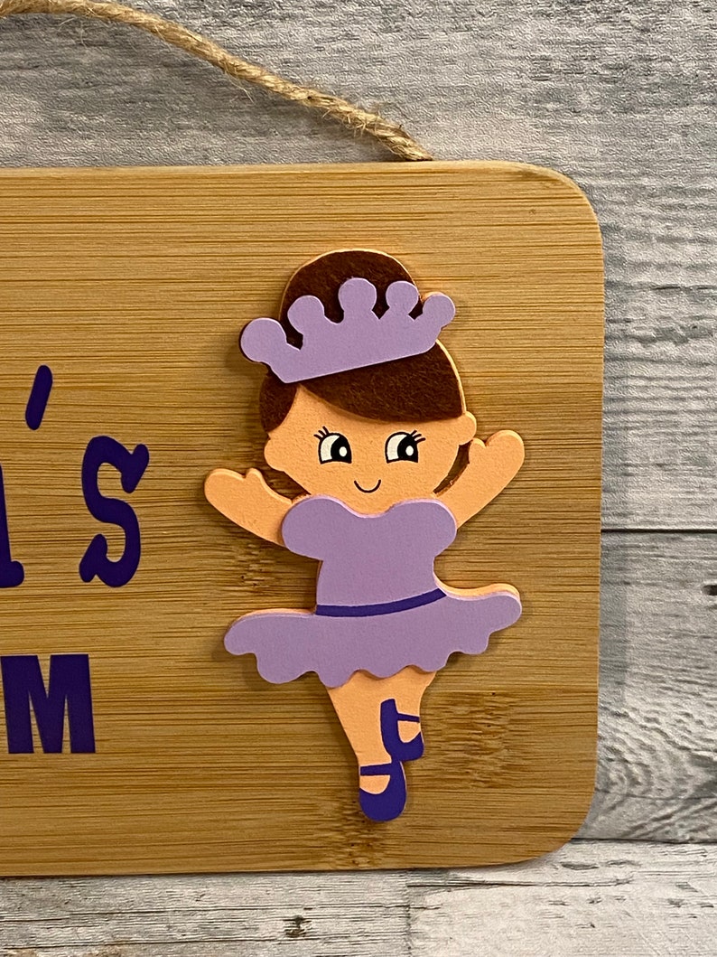Dance Ballet Girl Room Door Sign Personalized With Child’s Name on Wood ...