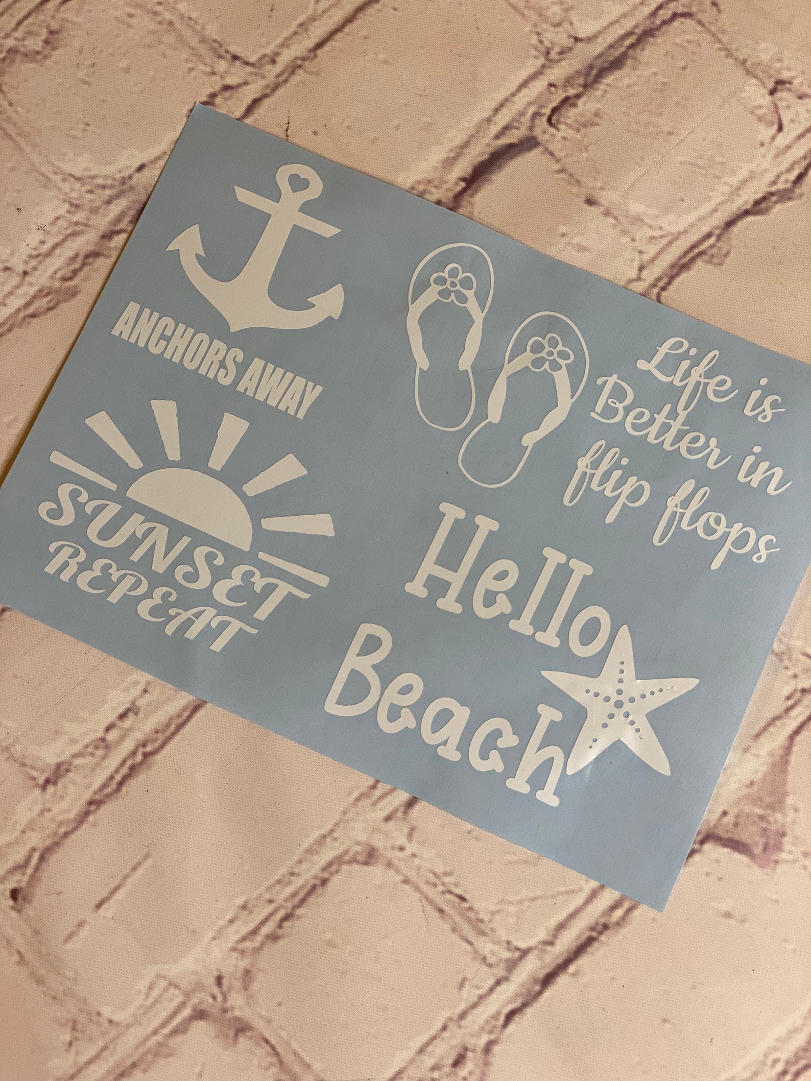 Summer fun car decals summer laptop decals beach car decal | Etsy