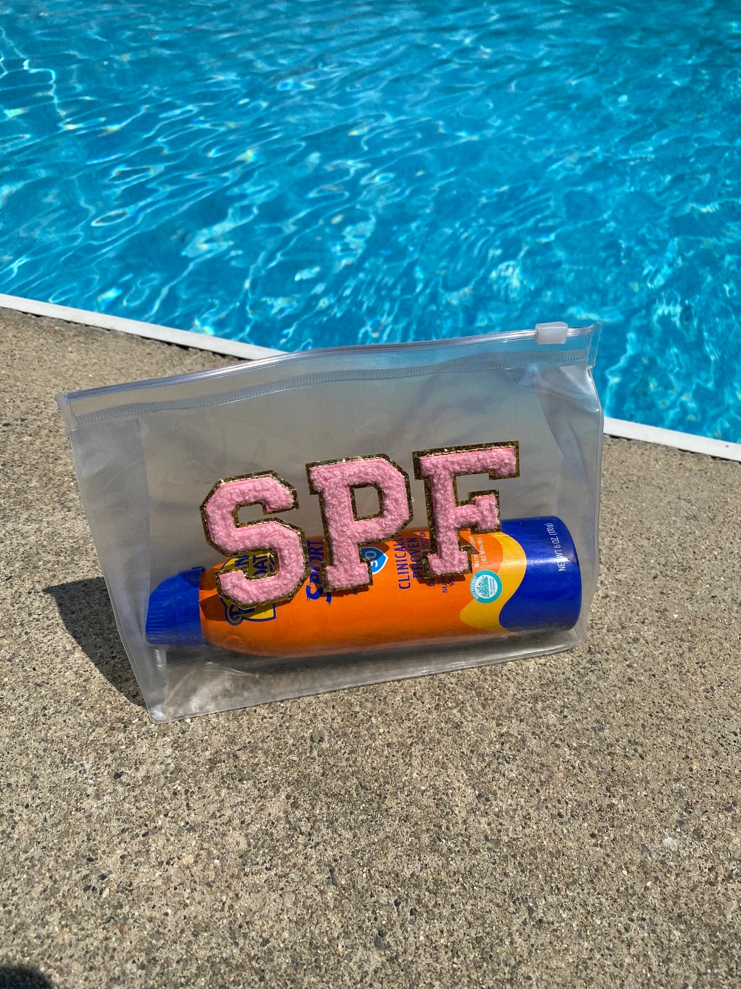 Vacation Sun Lotion Holder Clear Make up Bag Toiletries Pouch With ...