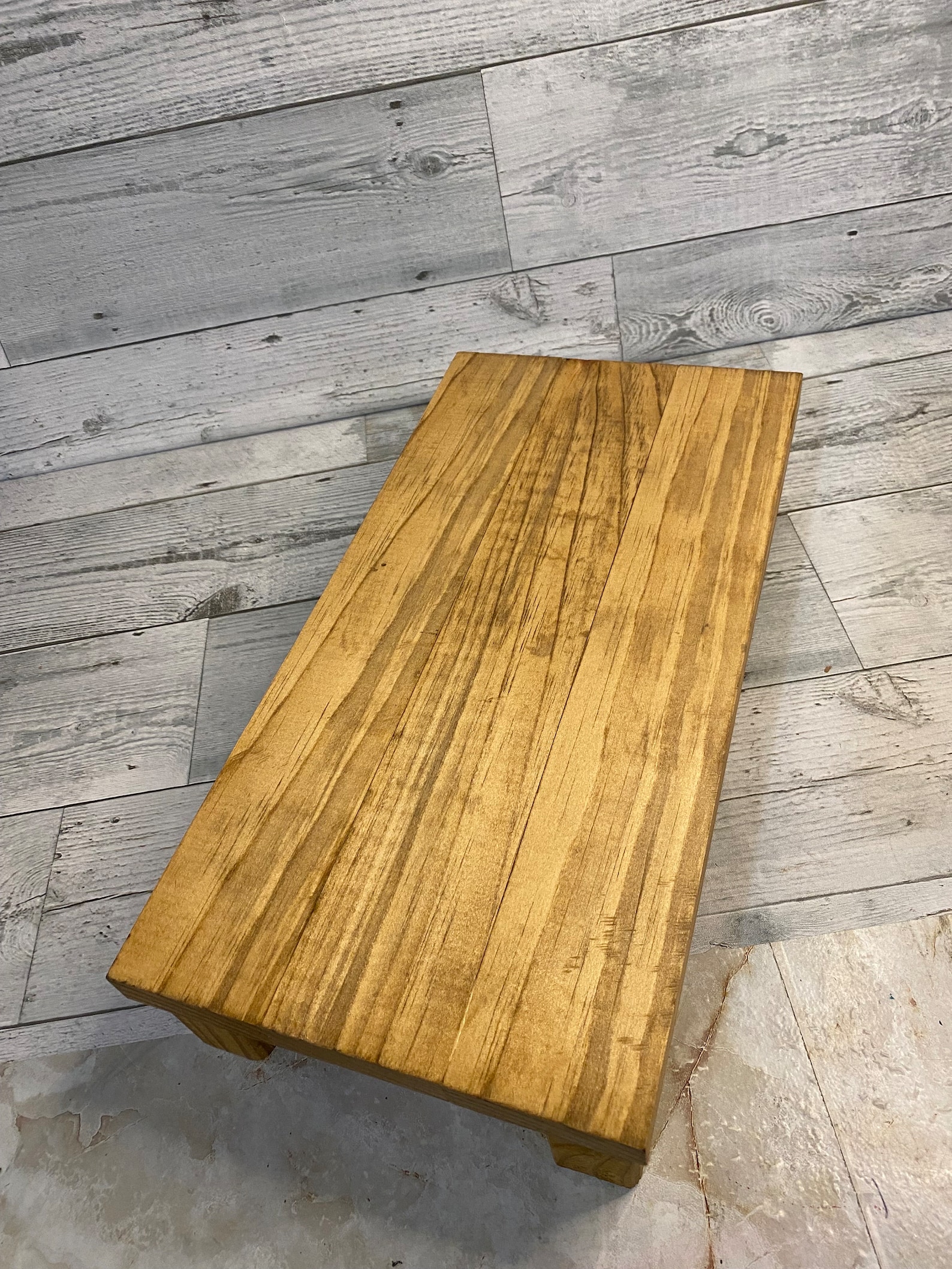 Wood Rectangular Long Kitchen Stand Table Display Kitchen Counter ...