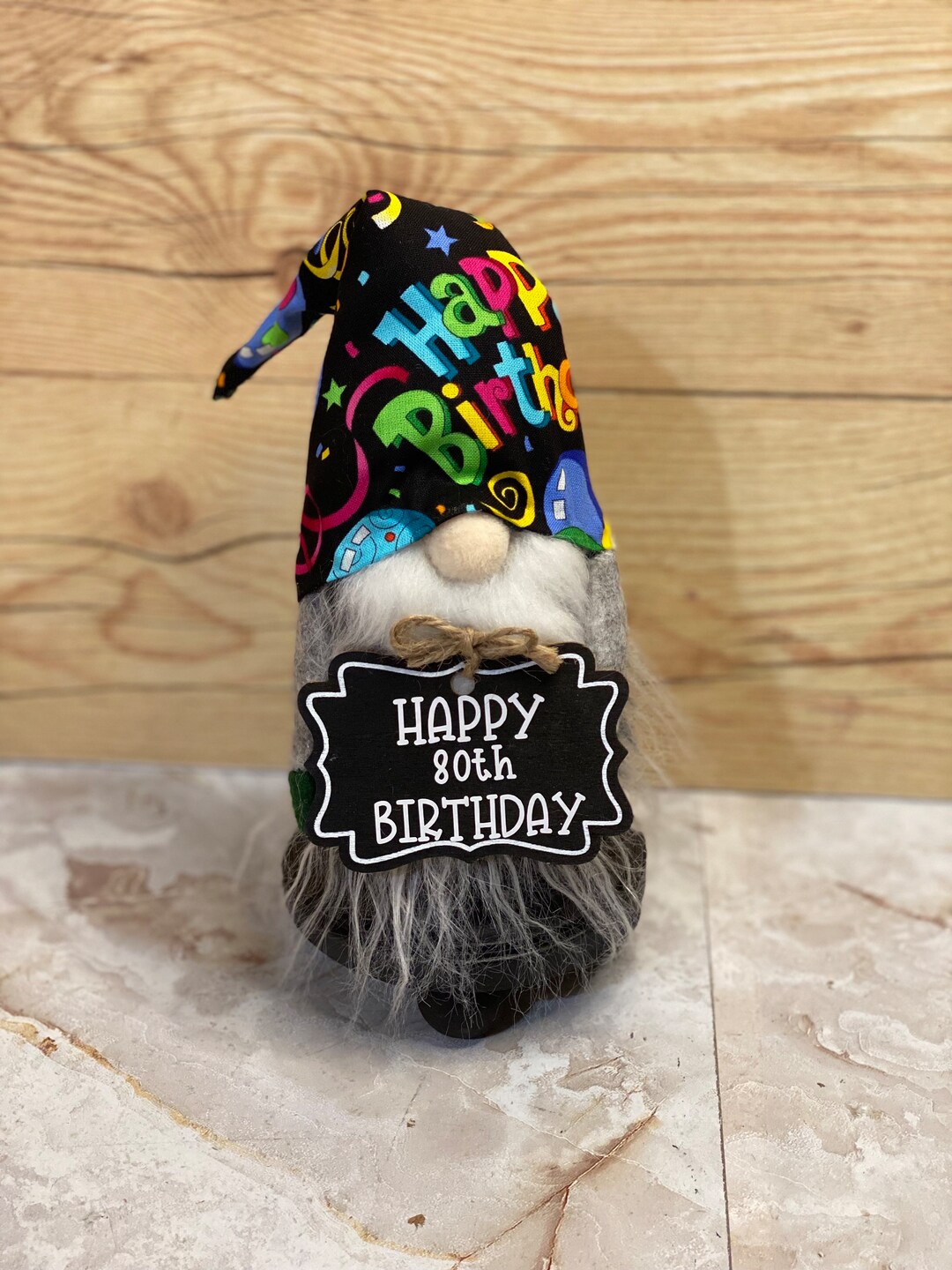 Happy Birthday Gnome Birthday Plush Gnome Tiered Tray Decor Birthday ...