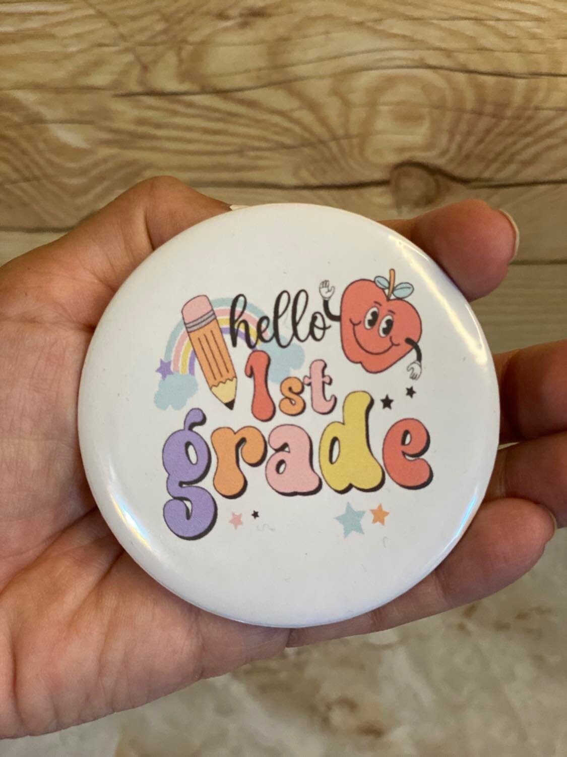 School Button School Grade Pin School Grade Button First Day of School ...