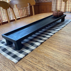 Long Raised Wood Serving Board Rectangular Tray for Kitchen Table ...
