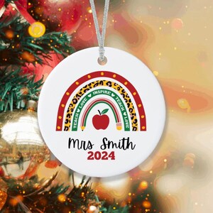 Personalized Teacher Rainbow Ornament Gift Teacher Appreciation Thank ...