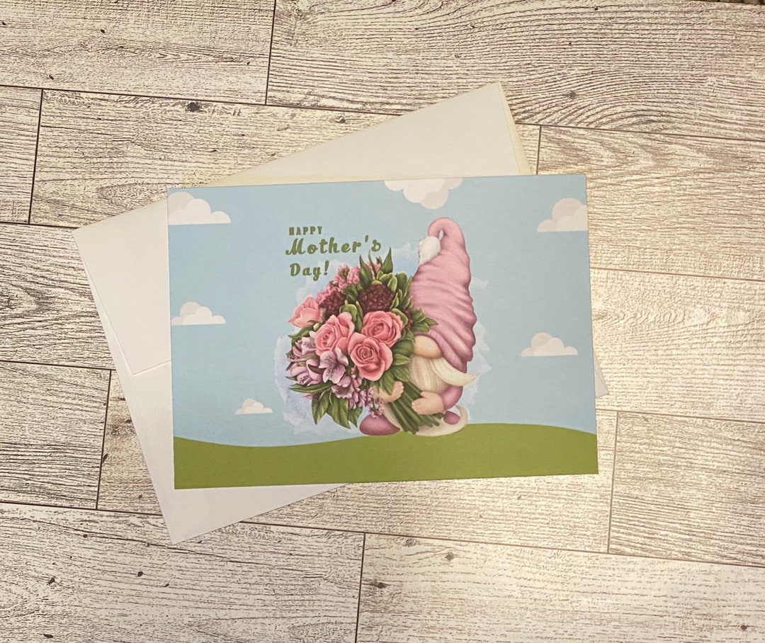 Instant Download Mothers Day Gnome Card Digital Download Gnome Greeting ...