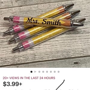 Personalized Teacher Pen Gift for Teacher Gift Basket With Teacher Name ...