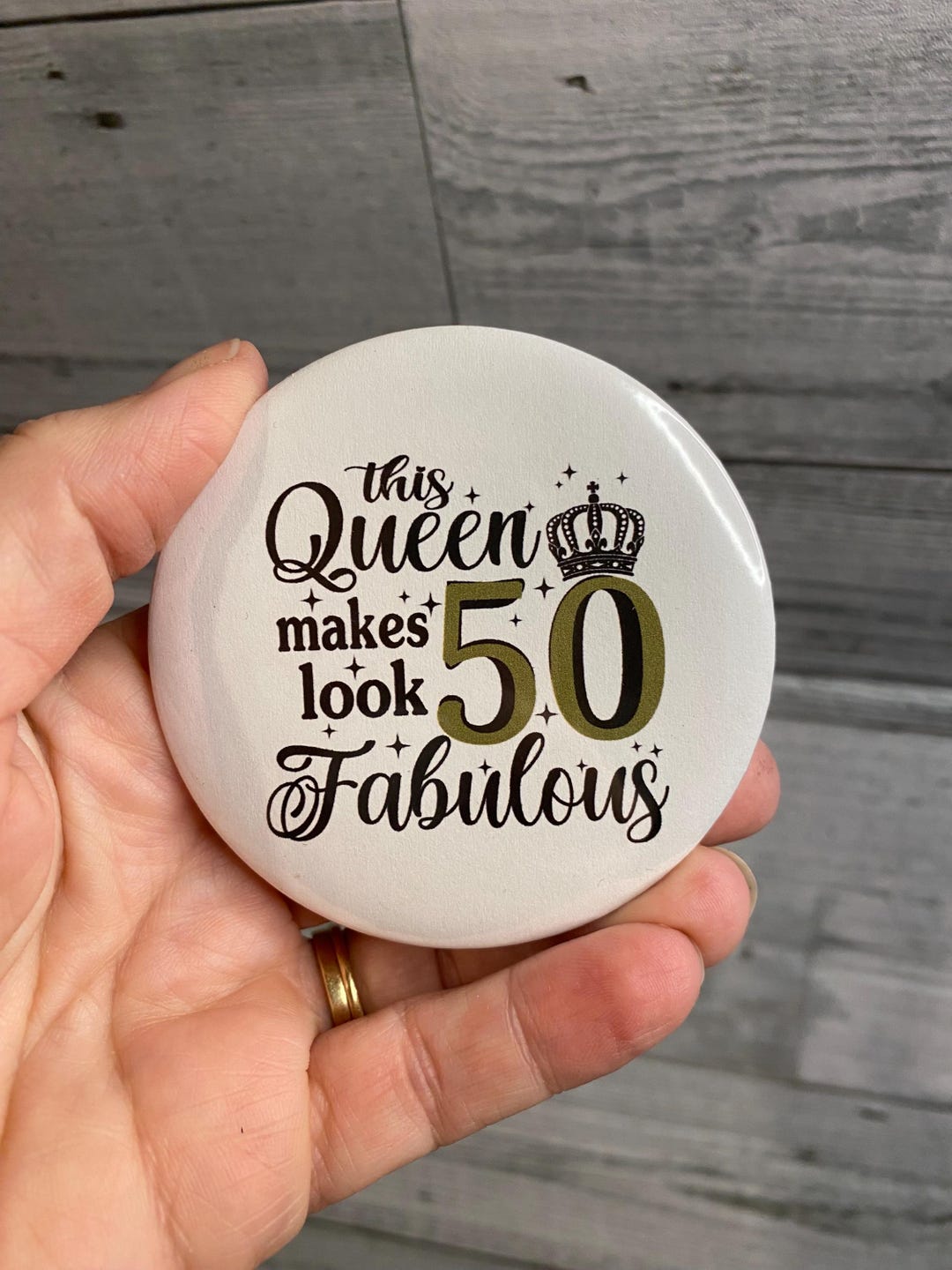50th Birthday Pin Button 50 Birthday Pin Milestone Year Button 50 and ...