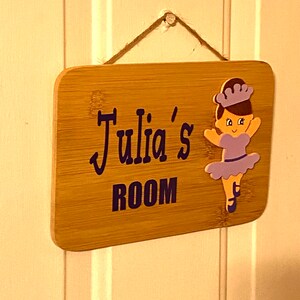 Dance Ballet Girl Room Door Sign Personalized With Child’s Name on Wood ...