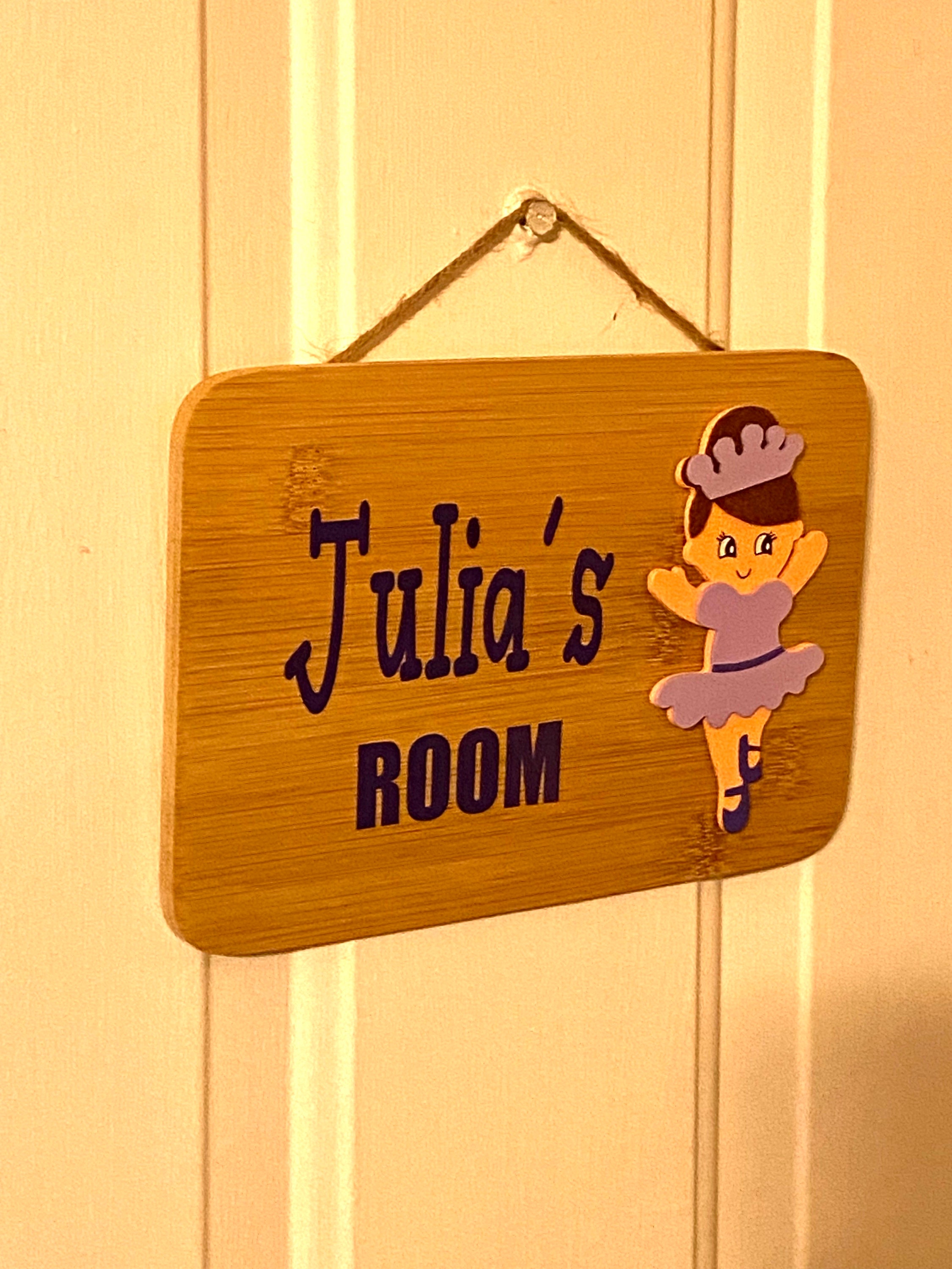 Dance Ballet Girl Room Door Sign Personalized With Child’s Name on Wood ...