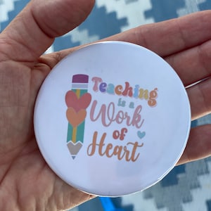 Teacher Button School Teacher Pin School Button First Day of School ...