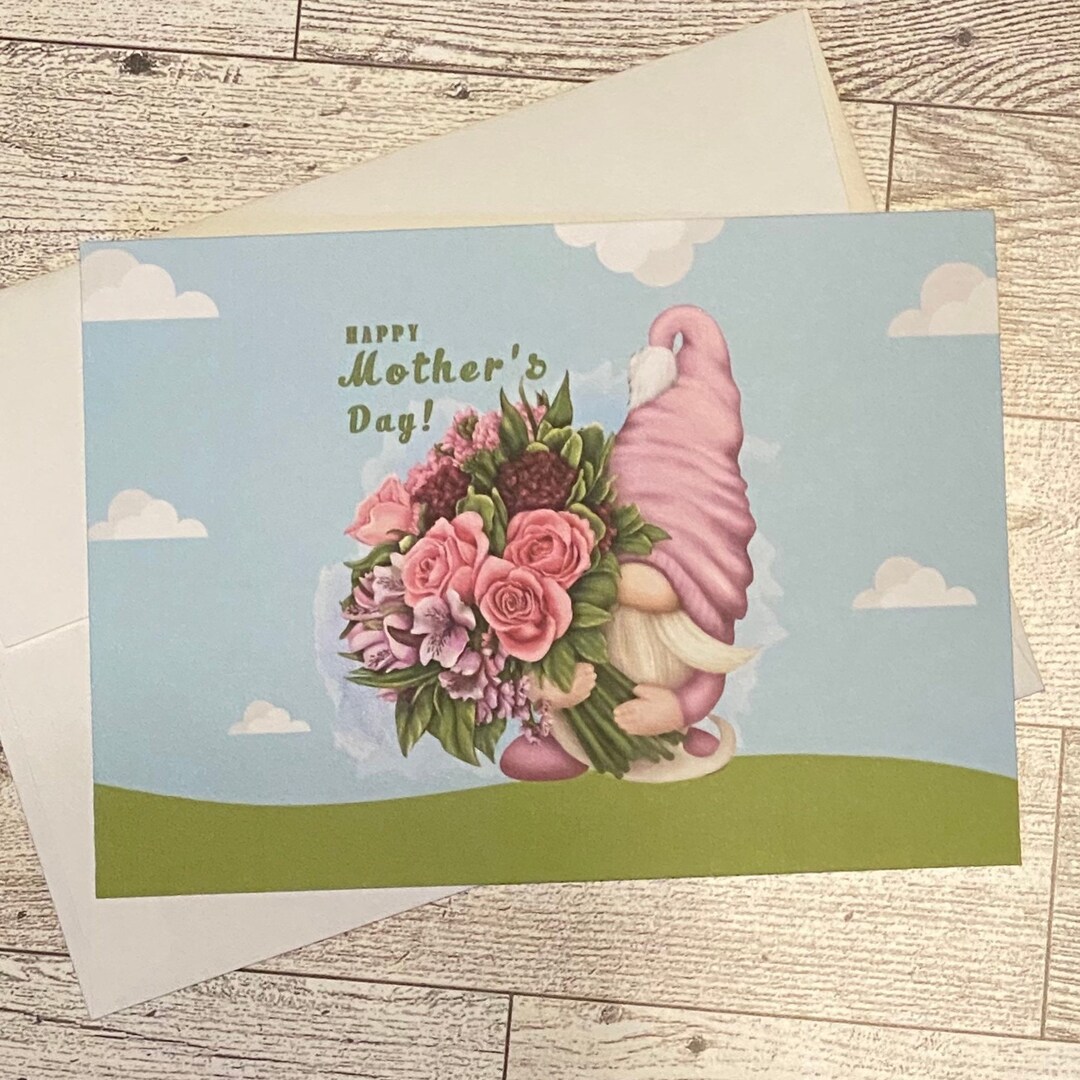 Instant Download Mother’s Day Gnome Card Digital Download Gnome ...