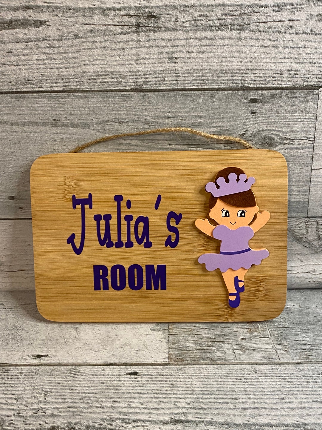 Dance Ballet Girl Room Door Sign Personalized With Child’s Name on Wood ...