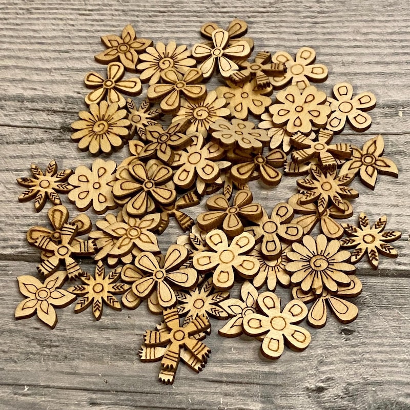 Wood Flower Shapes - Etsy