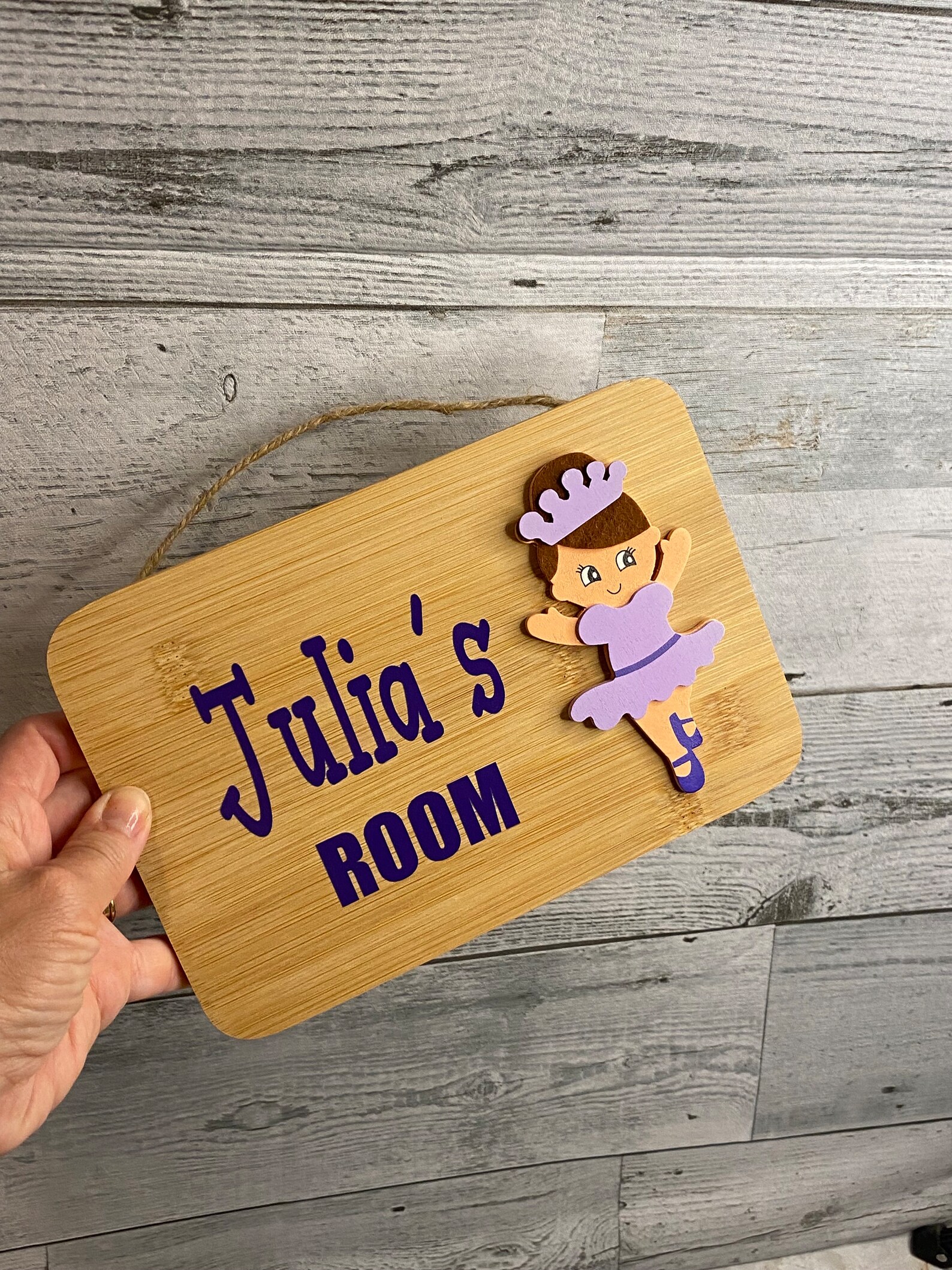 Dance Ballet Girl Room Door Sign Personalized With Child’s Name on Wood ...