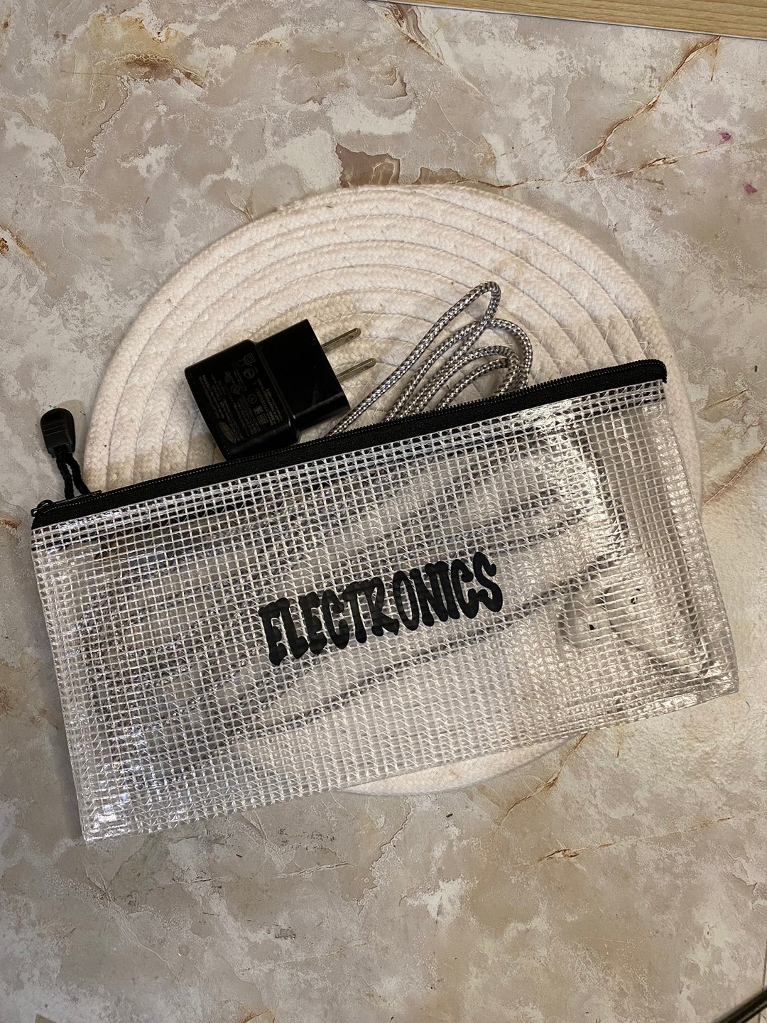 Set of 3 Customized Pouches Electronic Cord Holder Pouch for Stuff ...