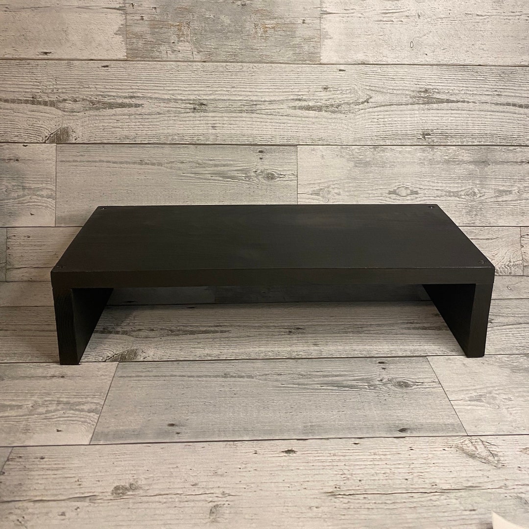 Space Saving Monitor Rectangular Wood Long Stand for Laptop at College ...