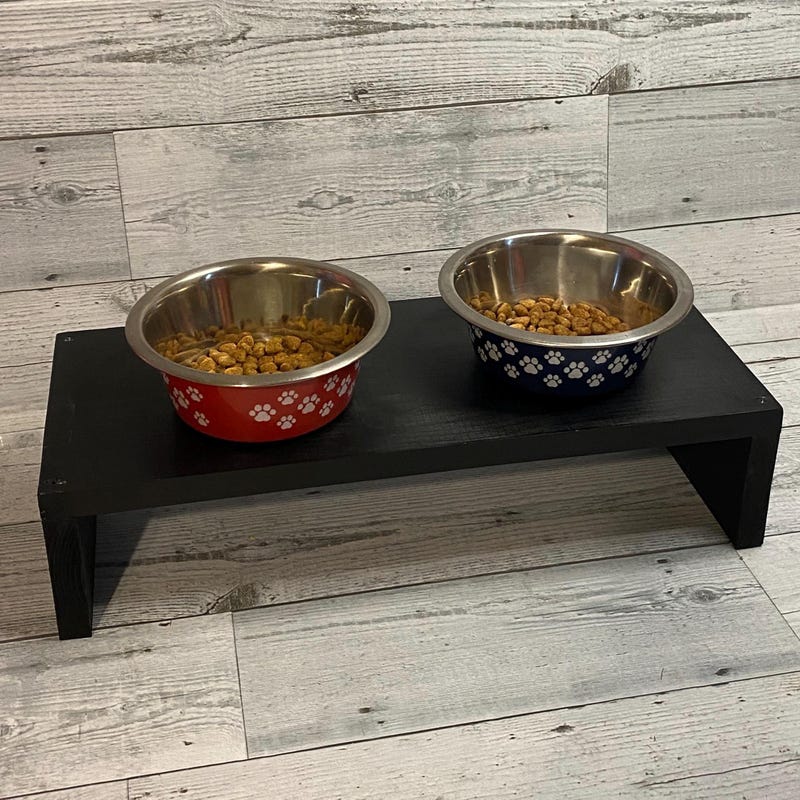 Dog Bowl Riser Wood - Etsy