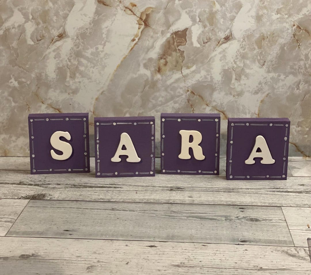 Kid Name Letter Blocks Kid Room Decor Wood Stand up Letter Blocks With ...