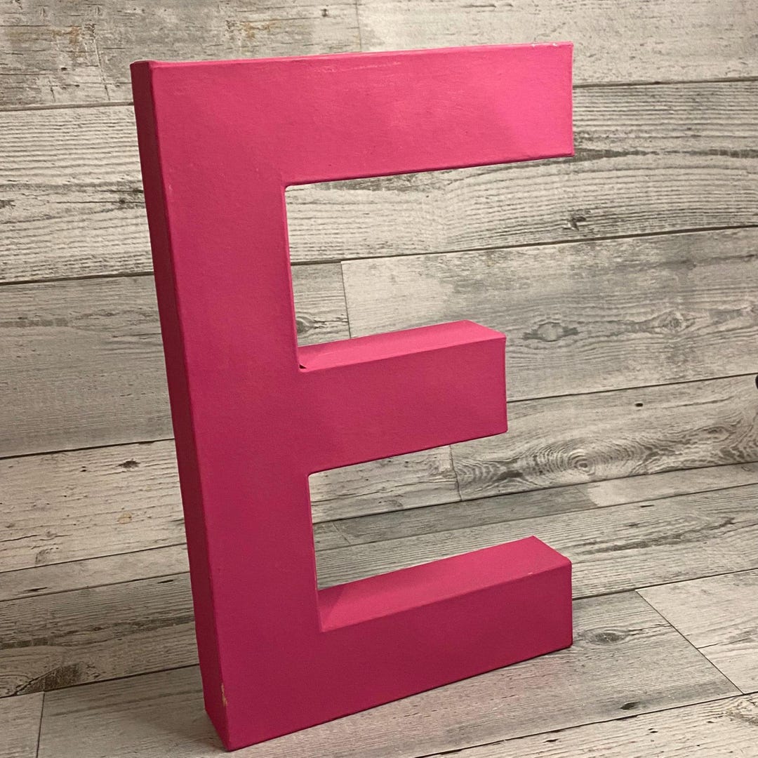 Large Letter Photo Prop Paper Mache Letter for Girl Room Decor - Etsy
