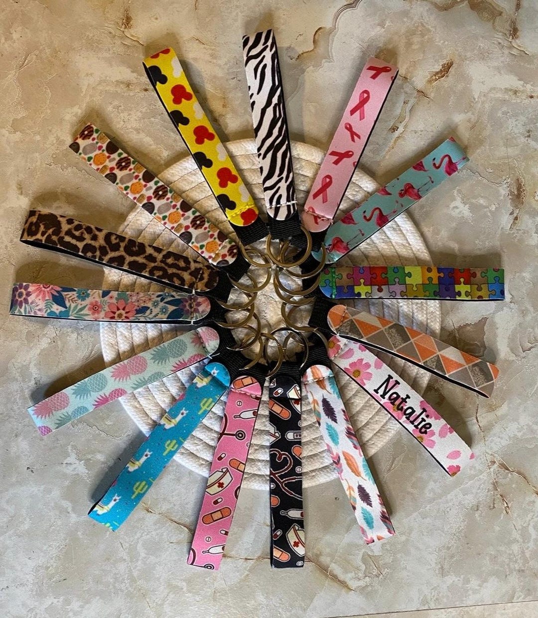 Personalized Keychain Wristlet Keychain for Keys Personalized Wristlet ...