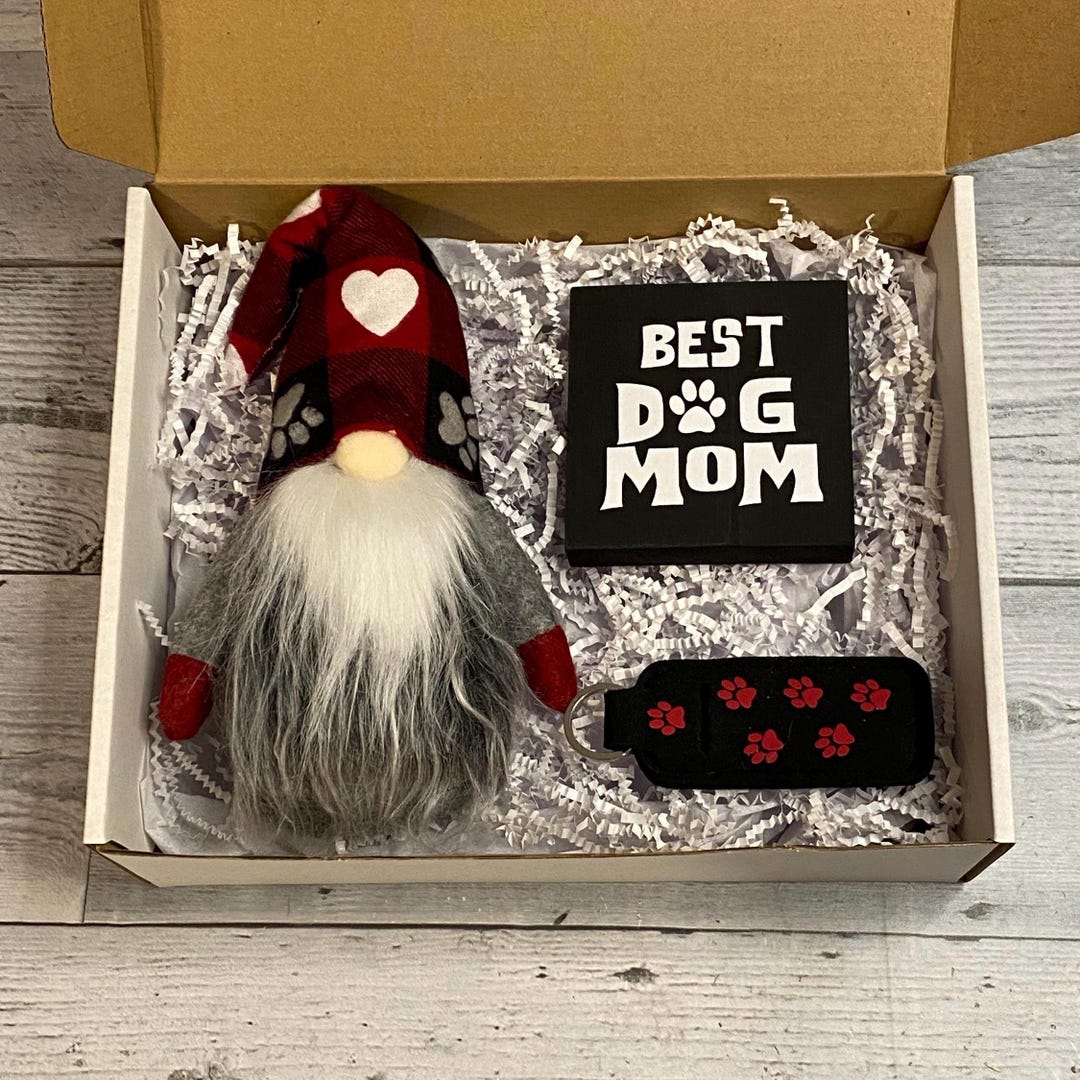 Dog Mom Gift Box for Dog Lover Mothers Day Gift Box Dog Lover Gnome ...