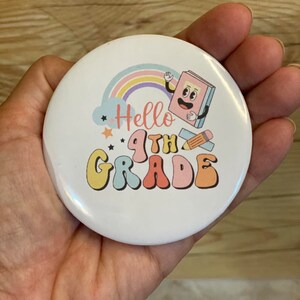 School Button School Grade Pin School Grade Button First Day of School ...