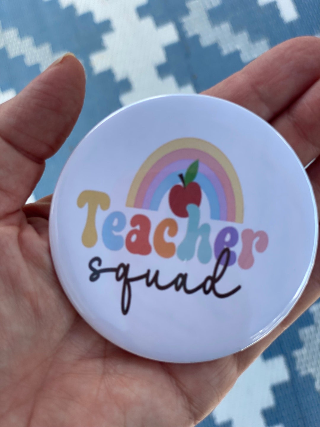 Teacher Button School Teacher Pin School Button First Day of School ...