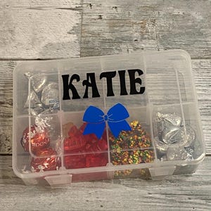 Snackle Box Cheer Bow Travel on the Go Snack Box Personalized Snackle ...