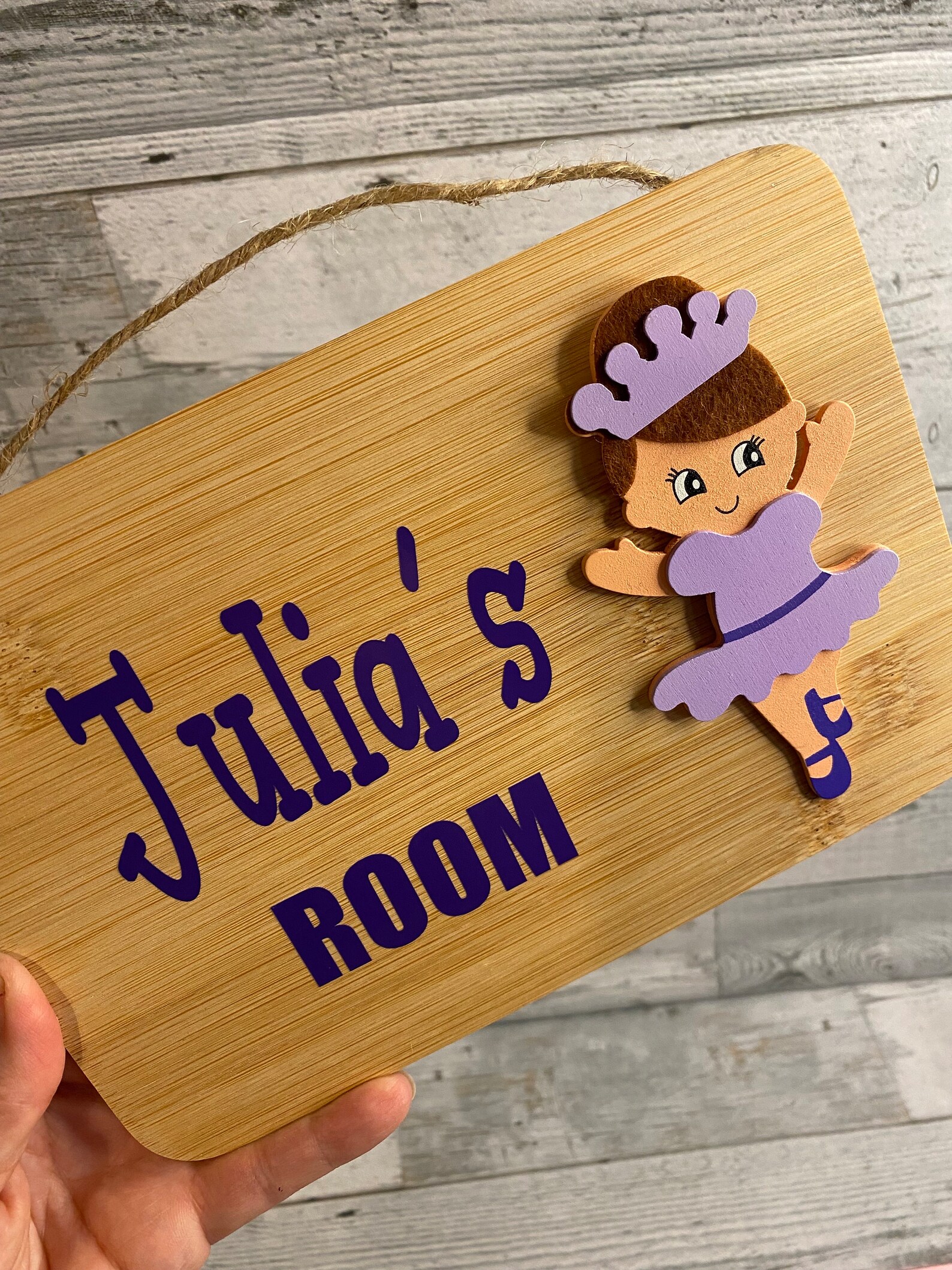 Dance Ballet Girl Room Door Sign Personalized With Child’s Name on Wood ...